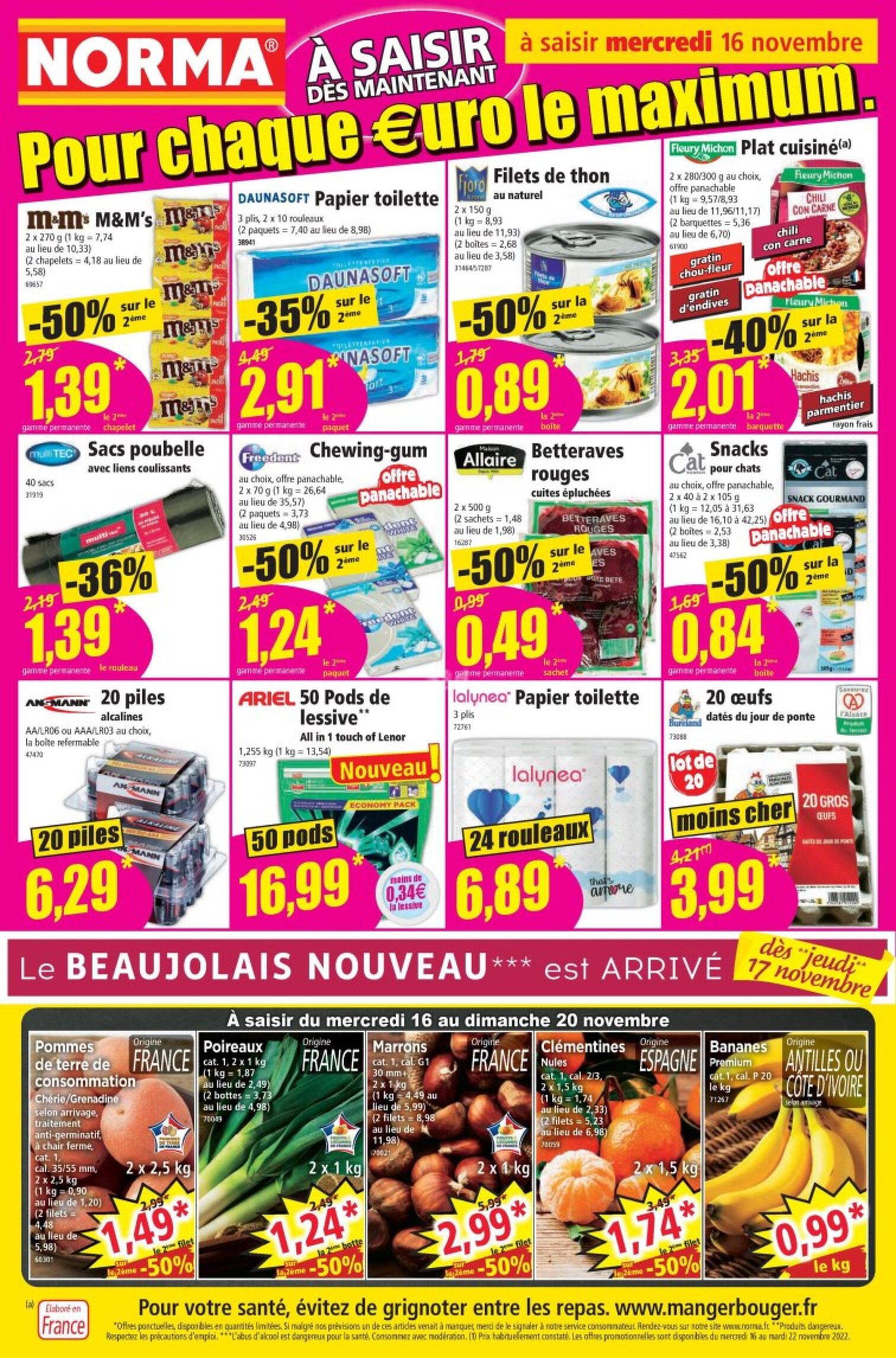 NORMA - Pour chaque euro le maximum.