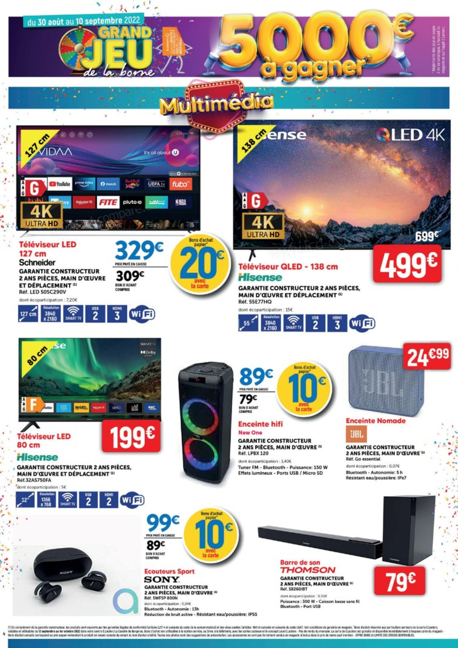 E. LECLERC - Les super jackpots de la rentree 14000e a gagner*