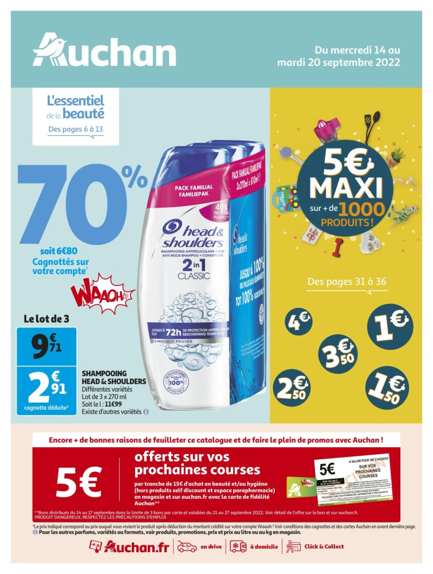 AUCHAN - 5e maxi sur + de 1000 produits