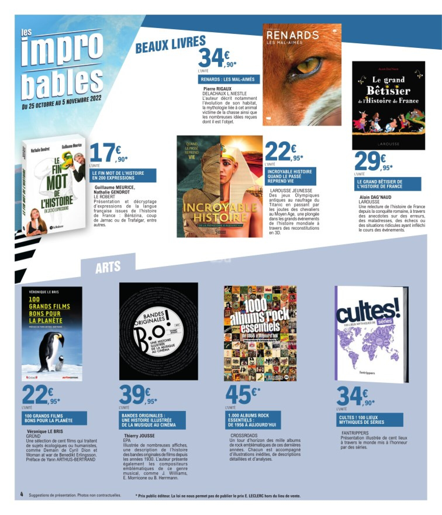 ESPACE CULTUREL LECLERC - Les improbables