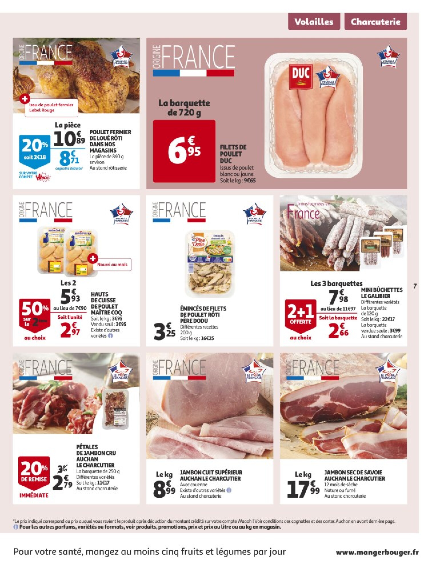 AUCHAN - 2+1 offert au choix