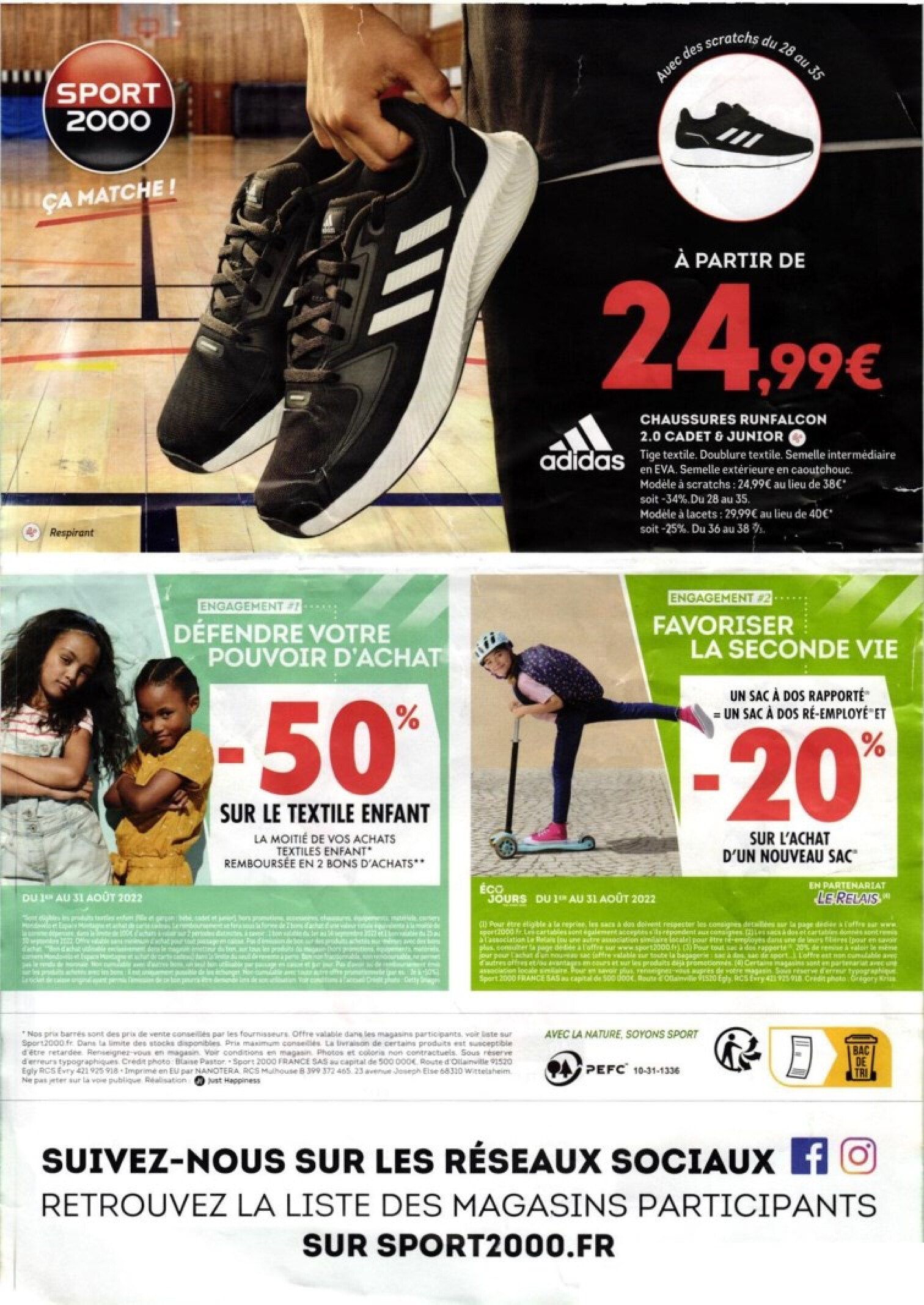 SPORT 2000 - Rentree des classes