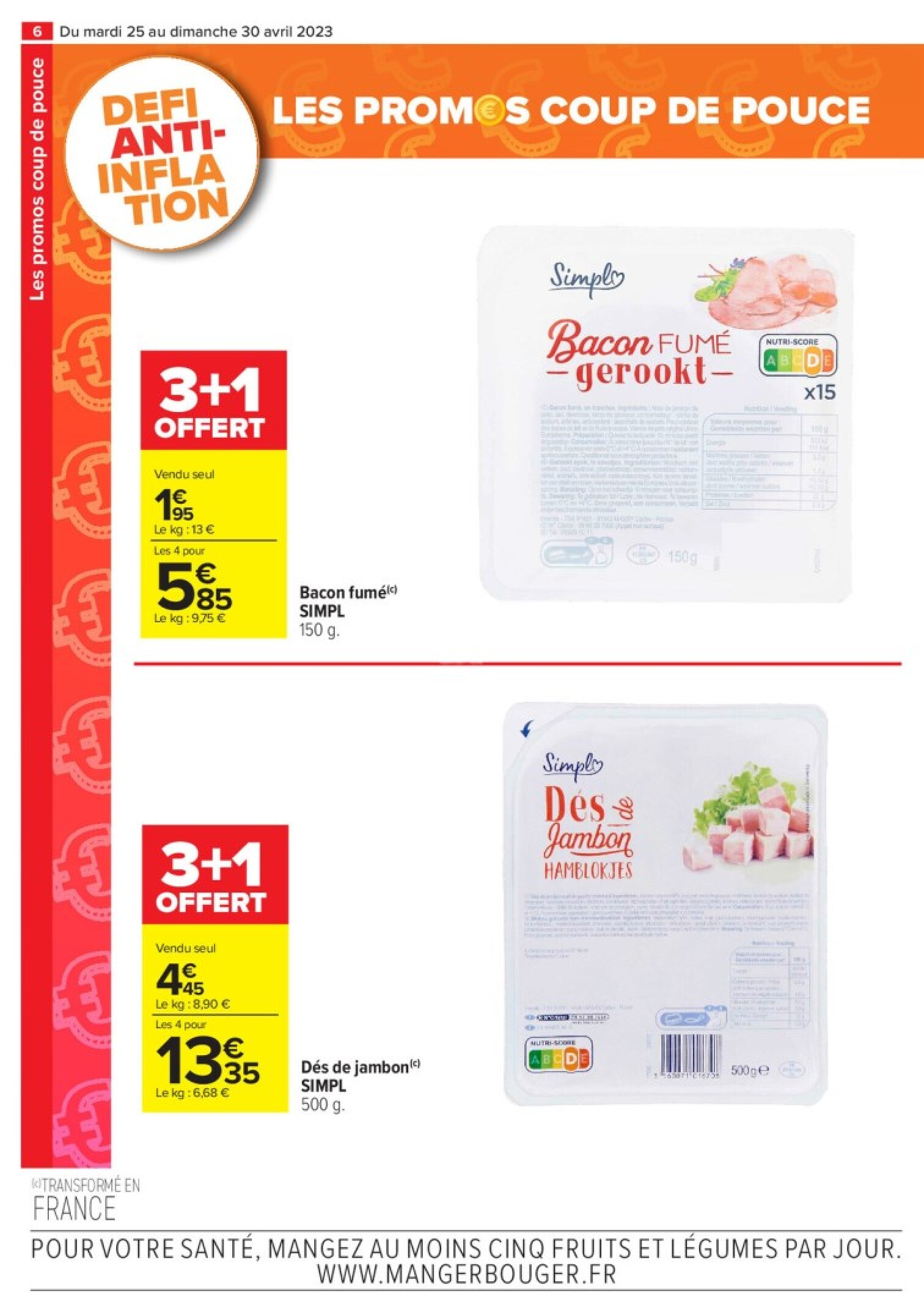 CARREFOUR - Defi anti-inflation les promos coup de pouce