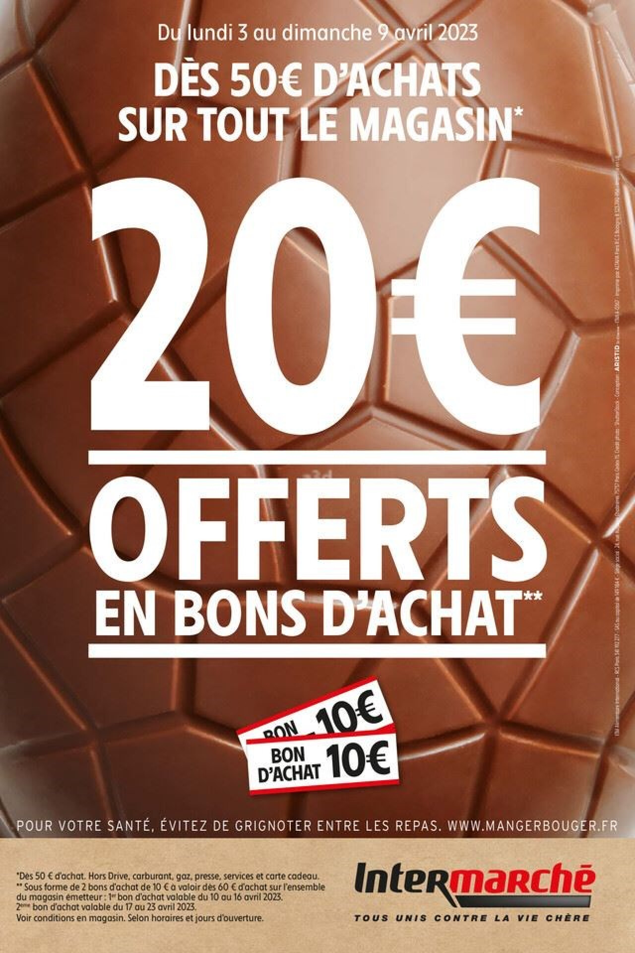 INTERMARCHE - 20e offerts en bons d'achat