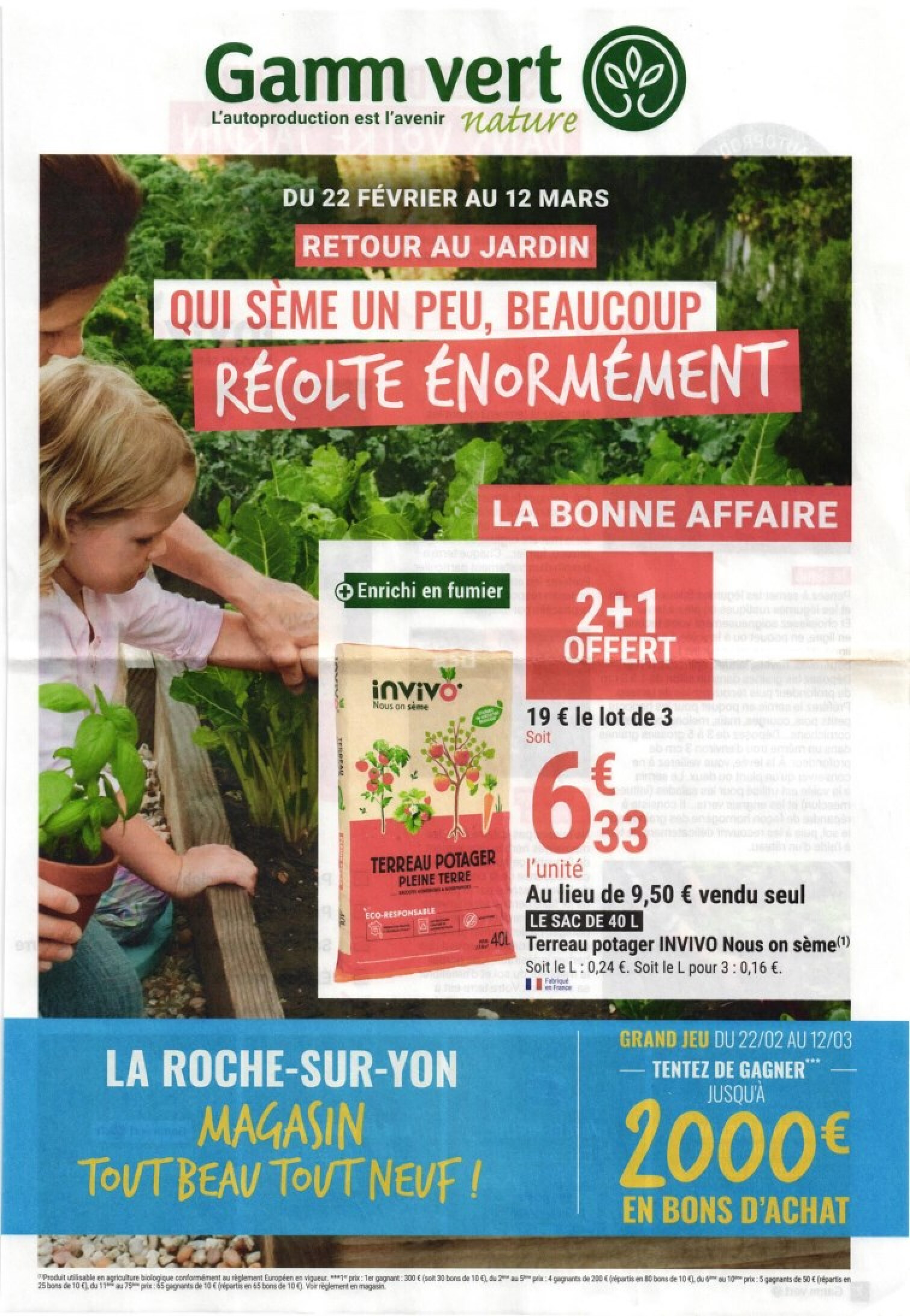 GAMM VERT NATURE - Retour au jardin - qui seme un peu beaucoup recolte enormement - magasin tout ...