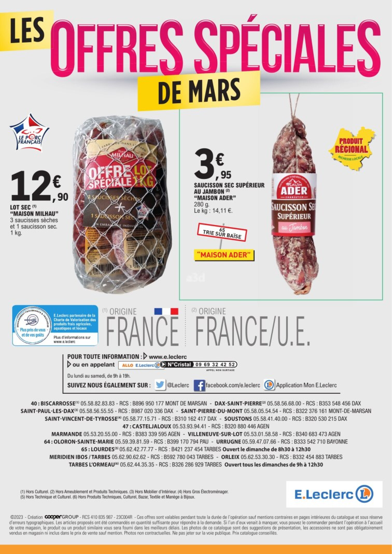 E. LECLERC - Les offres speciales de mars
