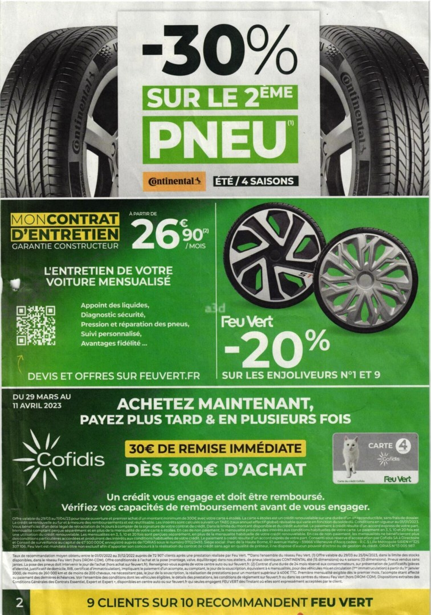 FEU VERT - Super pouvoir du chat -30% sur le 2eme pneu