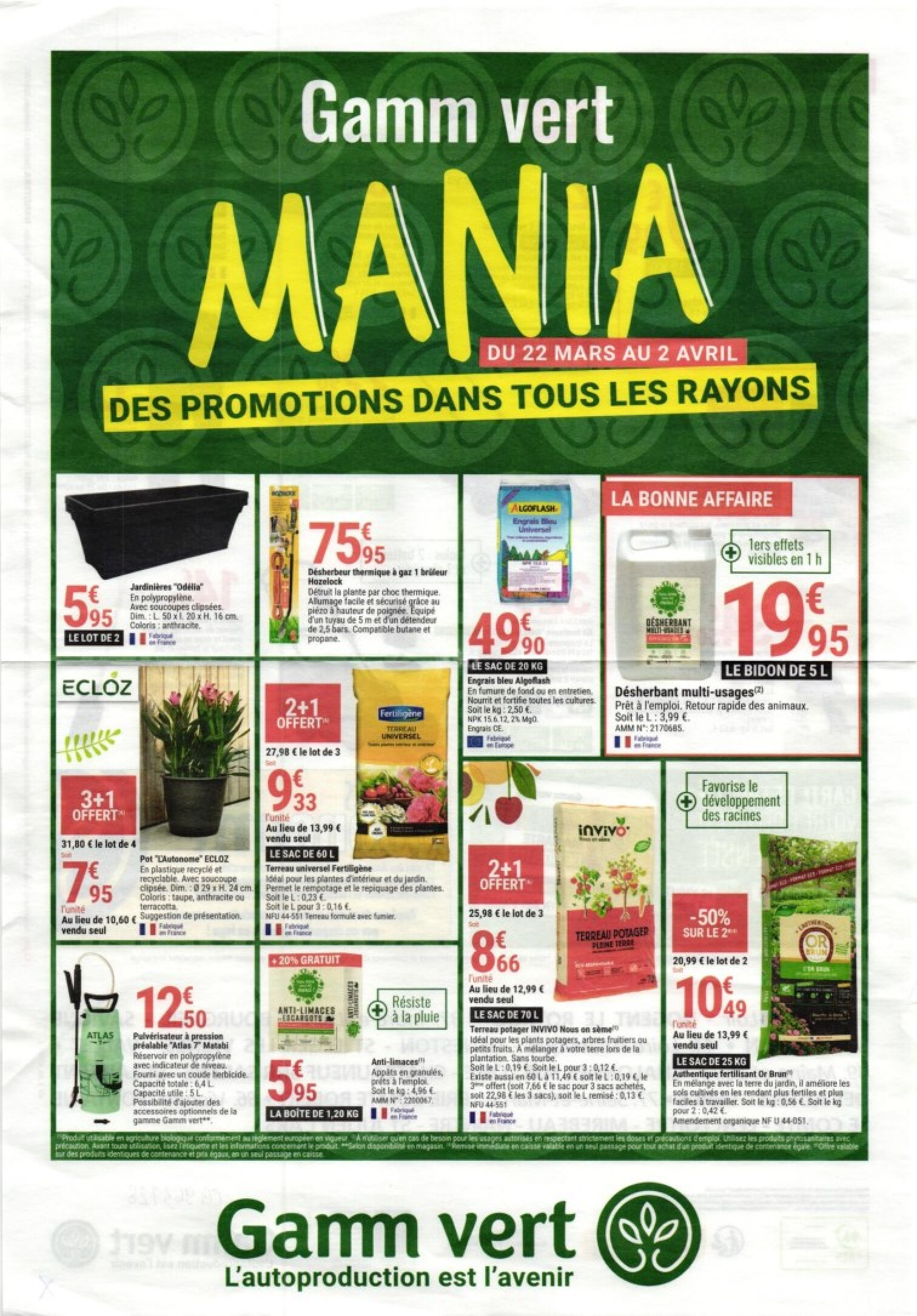GAMM VERT - Mania des promotions dans tous les rayons