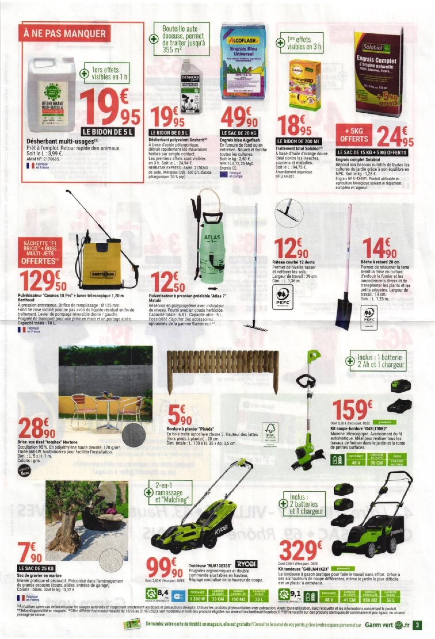 GAMM VERT NATURE - Mania des promotions dans tous les rayons